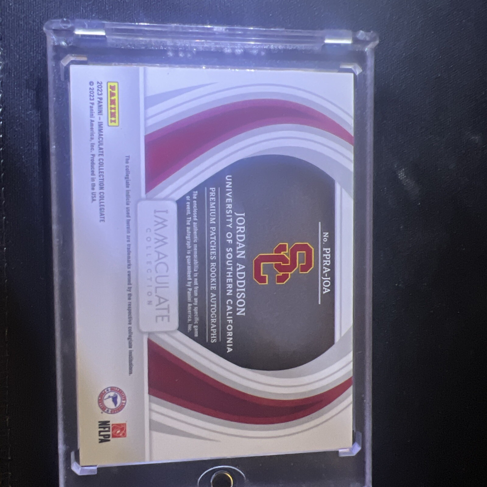 JORDAN ADDISON 2023 IMMACULATE ROOKIE PATCH AUTOGRAPH AUTO #81/99 ...