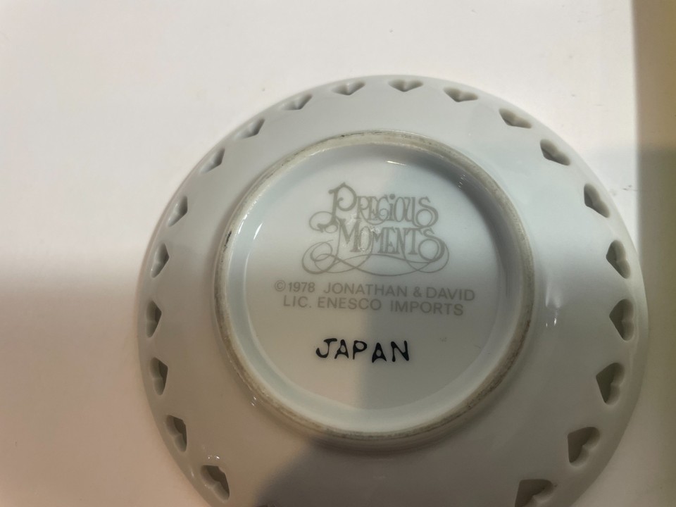 Precious Moments Jesus Loves Me Trinket Plate Boy/Teddy Bear 1978 | eBay UK