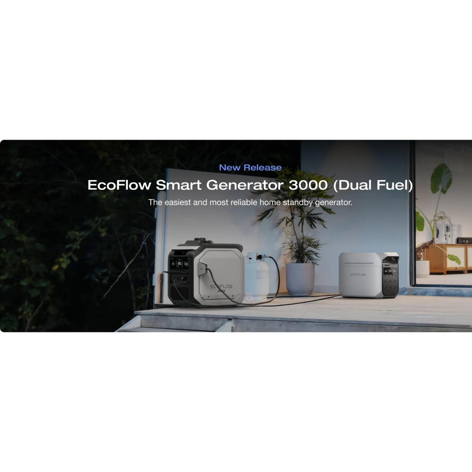 EcoFlow Smart Solar and Gas Generator 3000 Ultimate Backup Solution | eBay