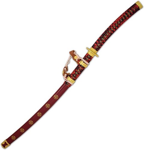 Two Tone Red Tactical Tachi Sword Japanese Katana with Stand | eBay