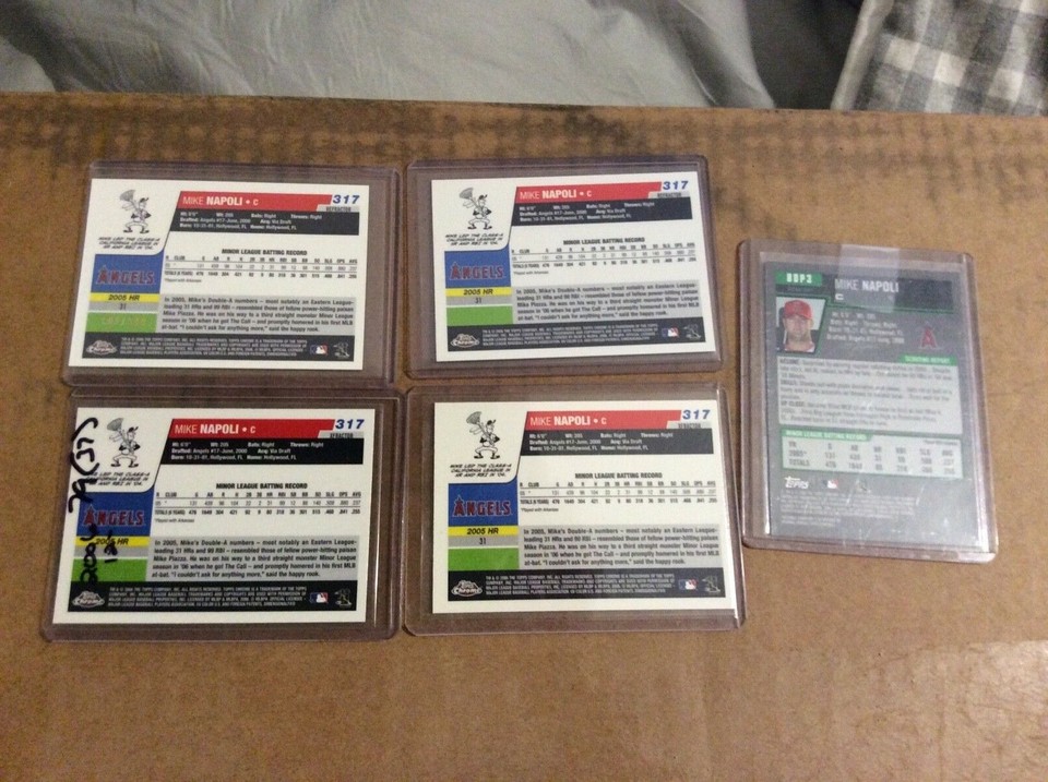 MIKE NAPOLI 2005-06 ROOKIE CARD LOT BLUE REFRACTOR BLACK REFRACTOR ...