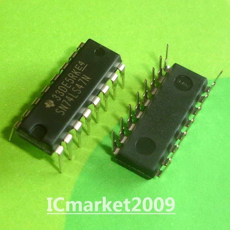 5 PCS SN74LS47N DIP-16 74LS47N 74LS47 BCD-to-Seven-Segment Decoders ...