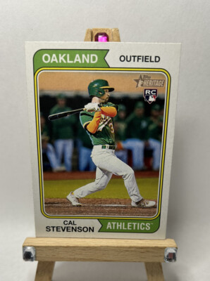CAL STEVENSON 2023 Topps Heritage Rookie RC #176 Oakland Athletics | eBay