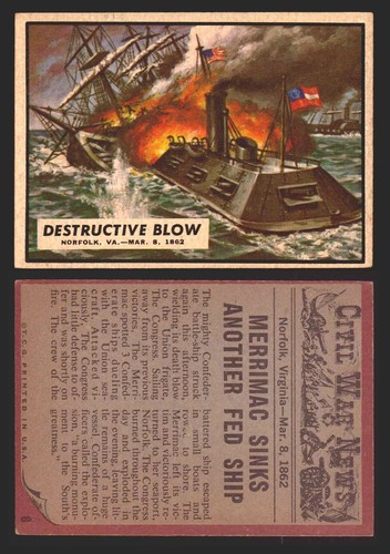 1962 Civil War News Topps TCG Trading Card You Pick Single Cards #1 ...
