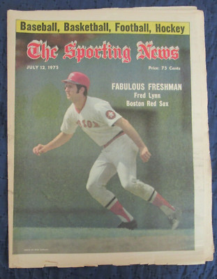 THE SPORTING NEWS JULY 12, 1975 FRED LYNN BOSTON RED SOX | eBay