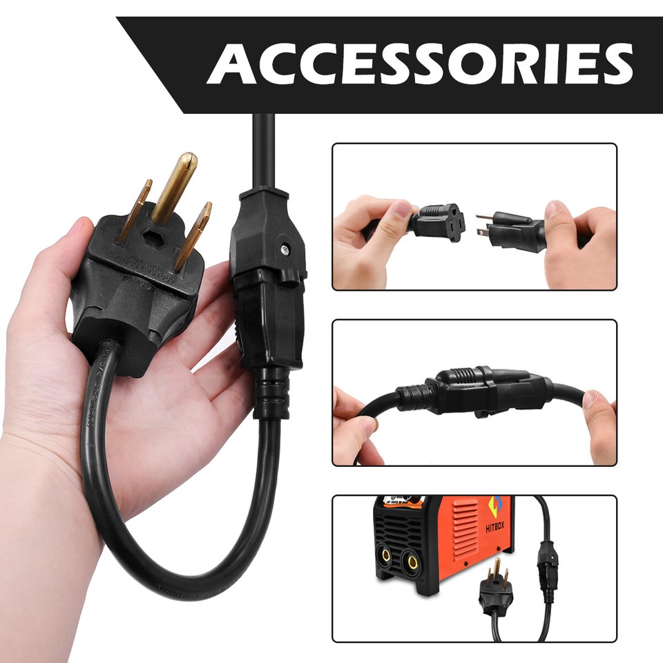 Extension Cord 110V to 220V Adapter 14AWG Converter Cable for TIG MIG ...