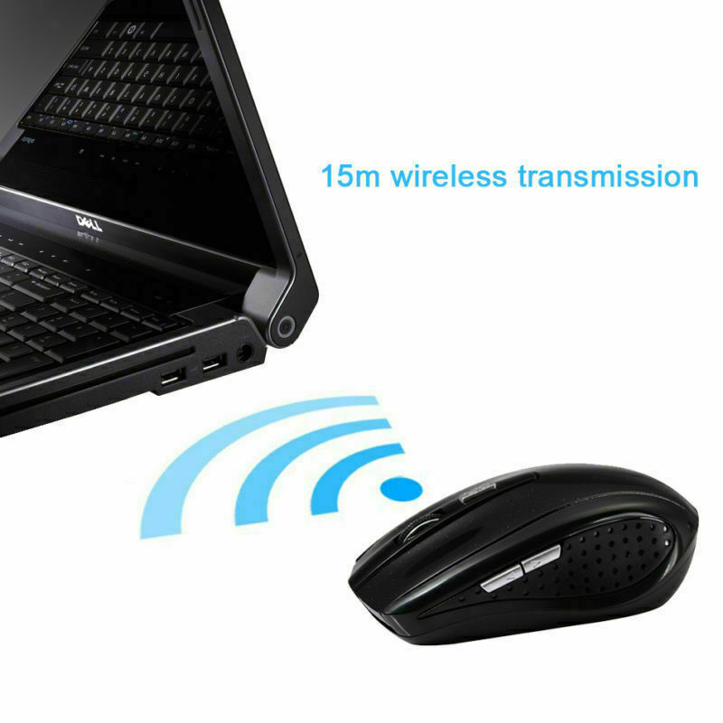 2.4GHz Wireless Optical Mouse Mice & USB Receiver For PC Laptop ...