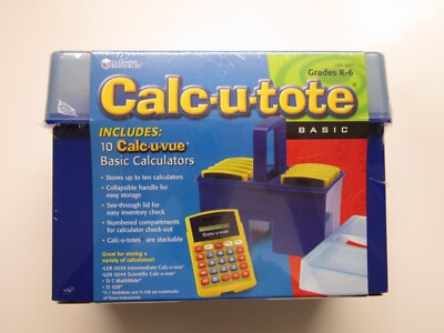 Learning Resources Calc-u-tote LER 0057 Grades K-6 10 Basic Calculators ...