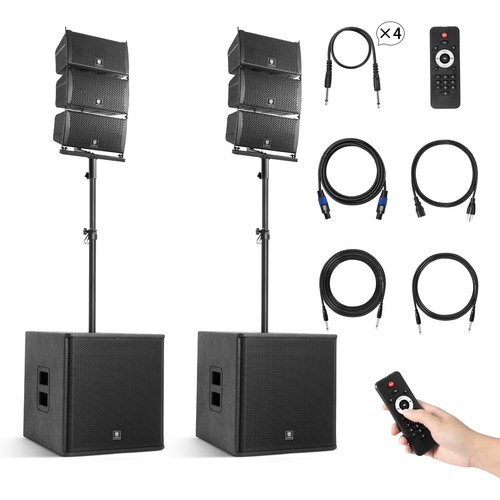 PRORECK Club 8000 DJ/Powered PA Speaker System 18'' 8000W Stereo ...