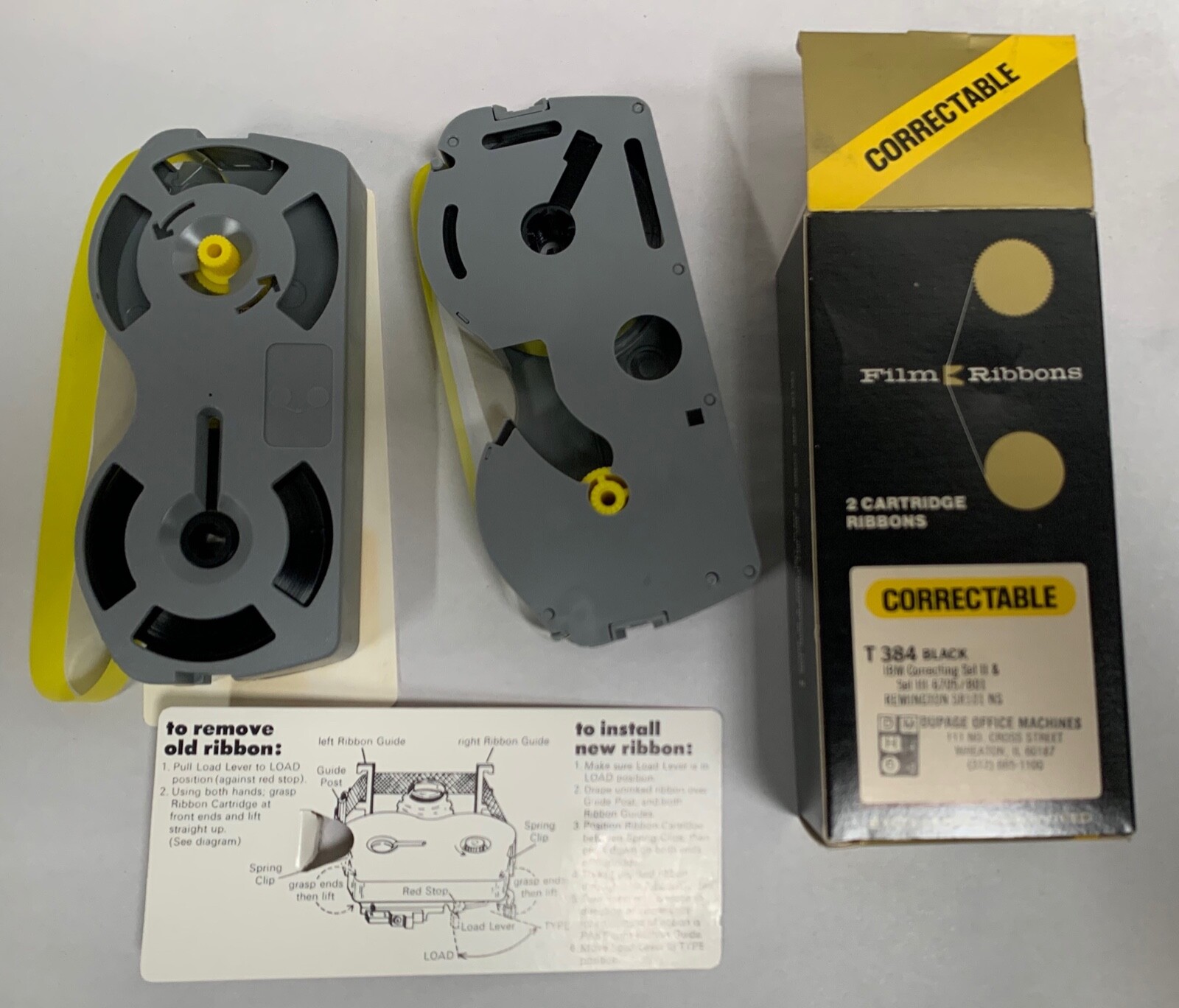 NOS Vtg T385 Correctable Typewriter Film Ribbons Ribbon for IBM ...