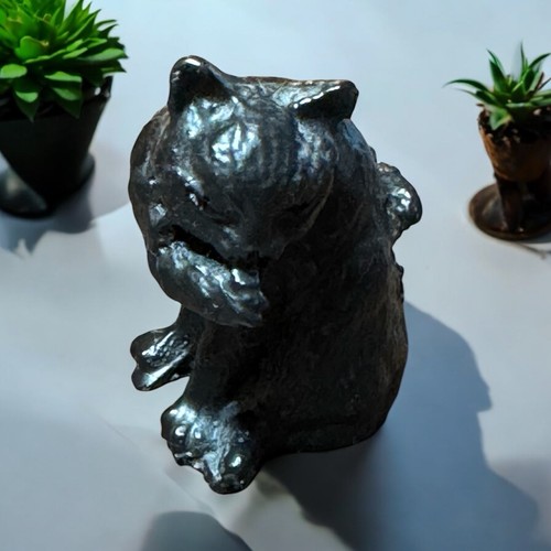 Sitting Black Cat Carved Collectible Hand Crafted Kentucky Coal Pet ...