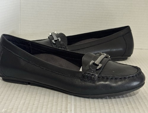 Vionic Kenya Horsebit Loafers Flats Shoes Womens Size 6.5 Black Leather ...