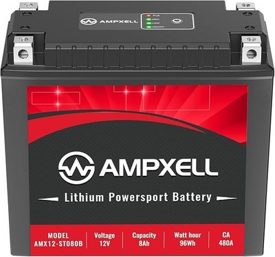 AMPXELL Lithium Powersport Battery, 12V, 4Ah, 48W, YTX20L-BS, ETX20L | eBay