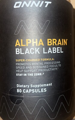 1 Alpha Brain Black Label - Premium Citicoline Brain Supplement Capsule ...