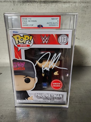 FUNKO POP WWE PAUL HEYMAN # 113 AUTOGRAPHED ENCAPSULATED PSA 8 H.O.F | eBay
