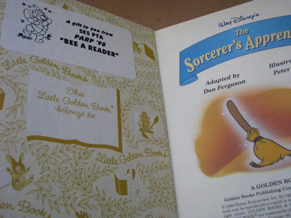 The Sorcerer's Apprentice (Disney Classic) (Little Golden Book) - VERY ...