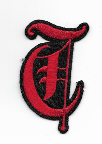 1" Old English Embroidered Red Patch Pick Letters Iron On or Sew On | eBay