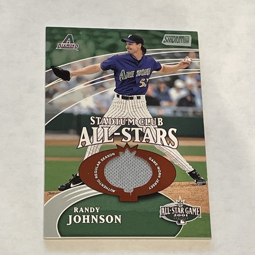 Randy Johnson 2001 Topps Stadium Club All-Stars GAME WORN USED Jersey ...