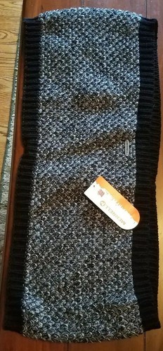Merrell Chesham Infinity Scarf Ladies Black / Gray / White Knit New ...