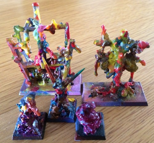 Warhammer 40k Silver Tower Horrors Slime Lot Of 5 Miniatures Painted ...