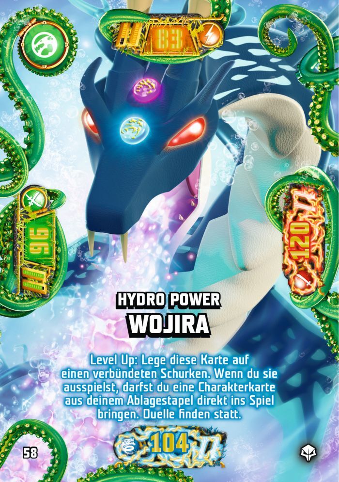 LEGO Ninjago 7 NEXT LEVEL Trading Card Nr. 58 - Hydro Power Wojira ...