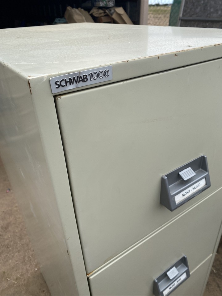 SCHWAB 1000 Fireproof 4 Drawer File Safe Cabinet Legal Size No Lock No ...