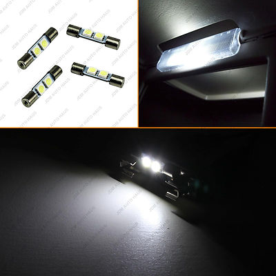4x White Sun Visor Vanity Mirror LED Lights F30-WHP 6614F 6641 Fuse ...
