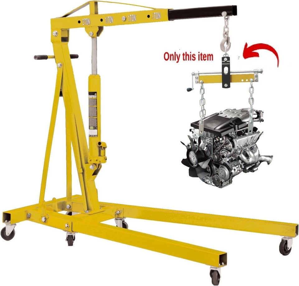 Heavy Duty Engine Hoist Leveler Cherry Picker Shop Crane Load Lift Tool ...