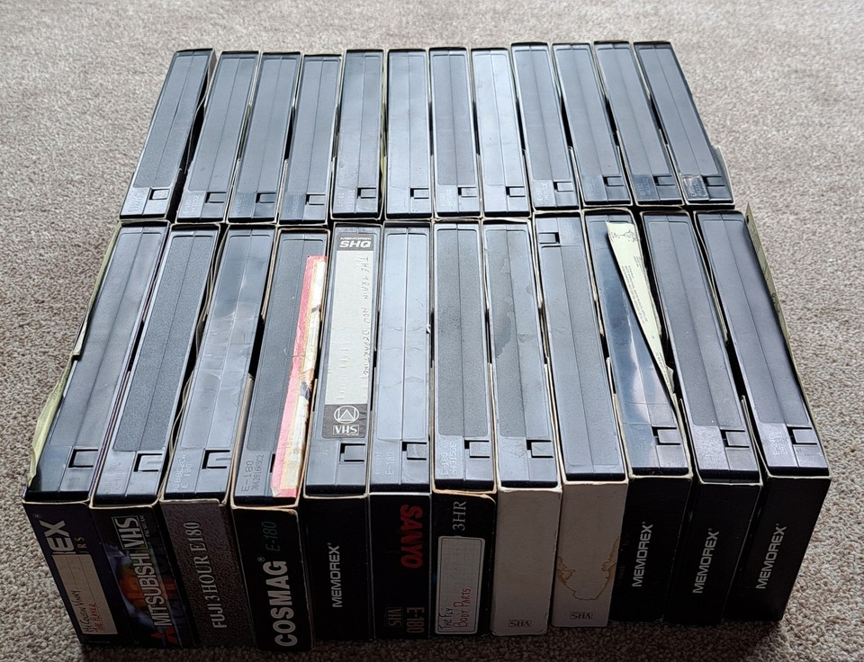 Bundle of 24 x Used VHS Video Cassette Tapes - various brands & lengths ...