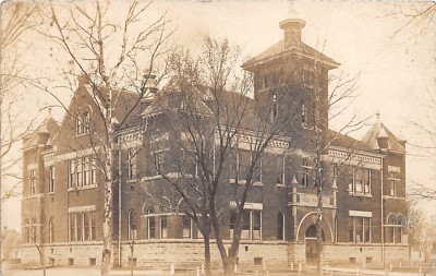 D57/ Schuyler Nebraska Ne Real Photo RPPC Postcard 1907 School Building ...