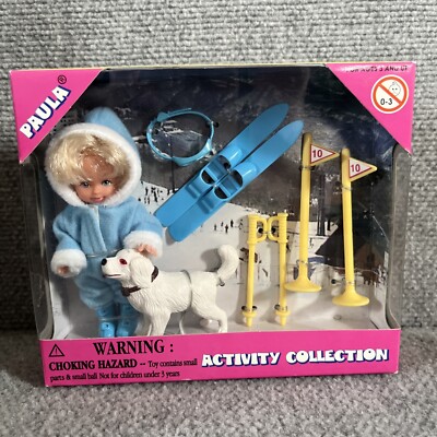 Paula Activity Collection Doll Winter Snow Sports Ski Play Set Snow ...