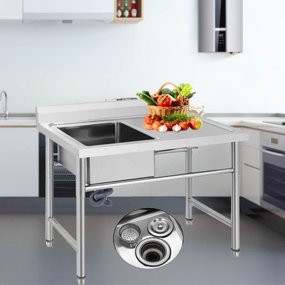 3-Compartment Sinks - 3 Compartment Sink With Drainboard