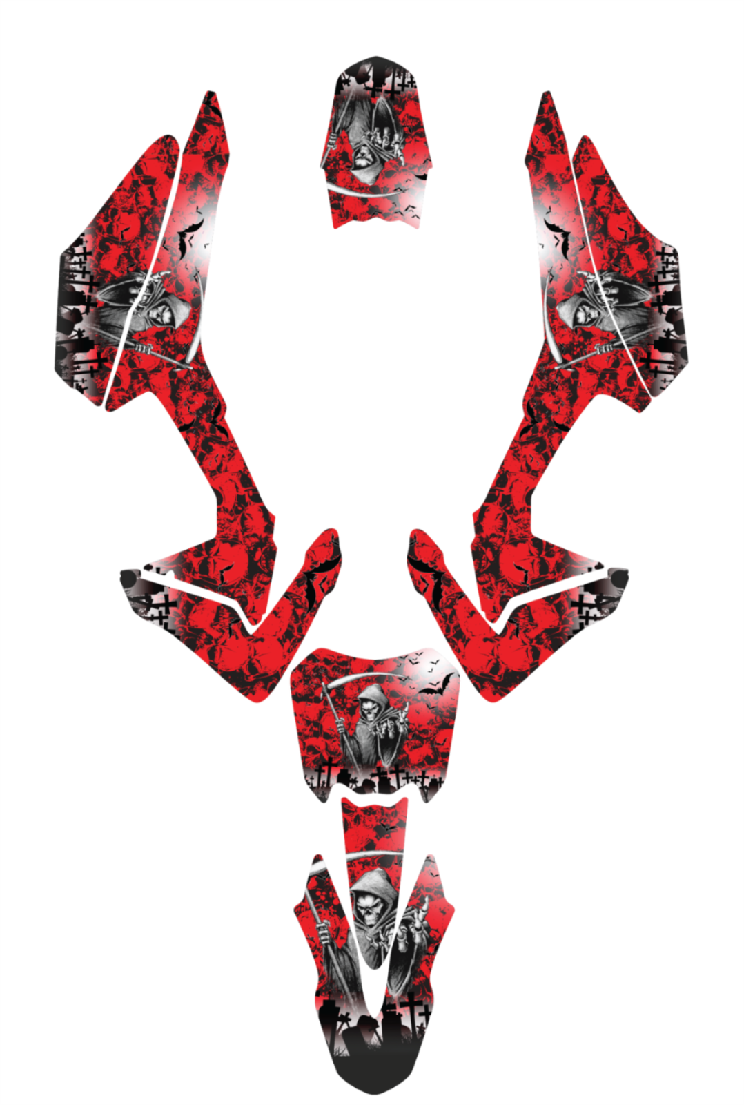Reaper RED Graphics Kits Decals Stickers FIT Honda CRF 110 CRF110 2013 ...