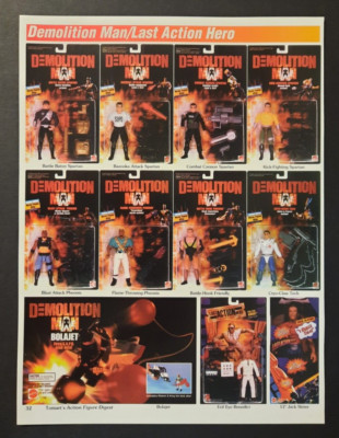 DEMOLITION MAN/LAST ACTION HERO Vintage 90s toys~ Magazine Preview Page ...