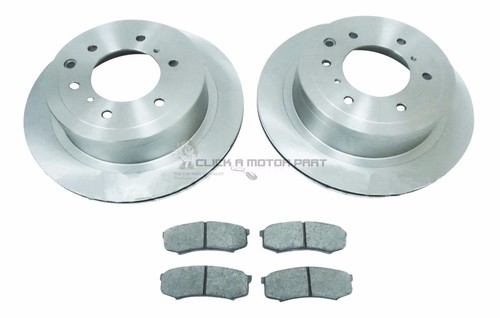 REAR 2 BRAKE DISCS AND PADS SET (332MM) FOR MITSUBISHI SHOGUN 3.2 DI-D ...