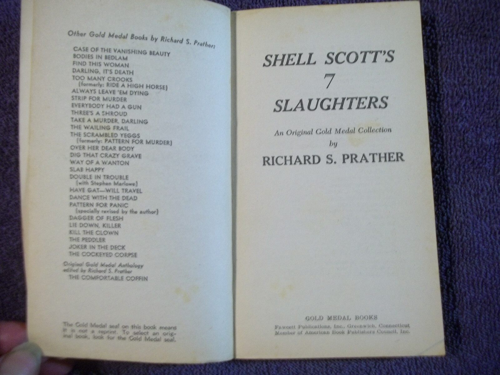 Shell Scott's Seven Slaughters,(7 stories),by Richard Prather,Gold ...