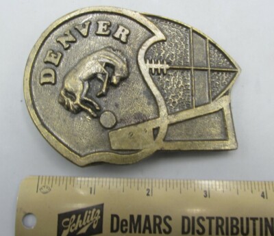 Vintage Rare 1977 PPI Denver Broncos NFL Two Bar Football Helmet Belt ...