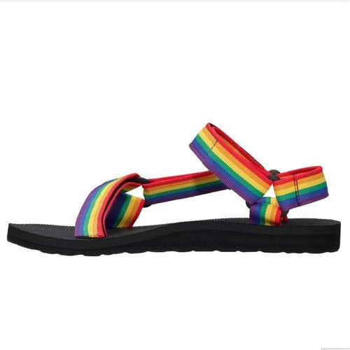 Fun unisex Pride Sandal in Stripes Sz 37 | eBay