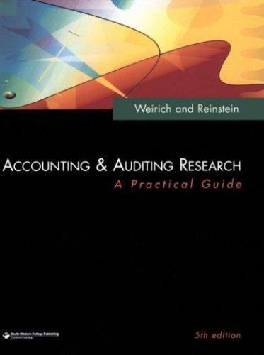 Accounting and Auditing Research : A Practical Guide by Alan Reinstein ...