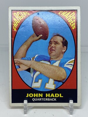 -GR- 1967 Topps football John Hadl #120 *Free Shipping* San Diego ...