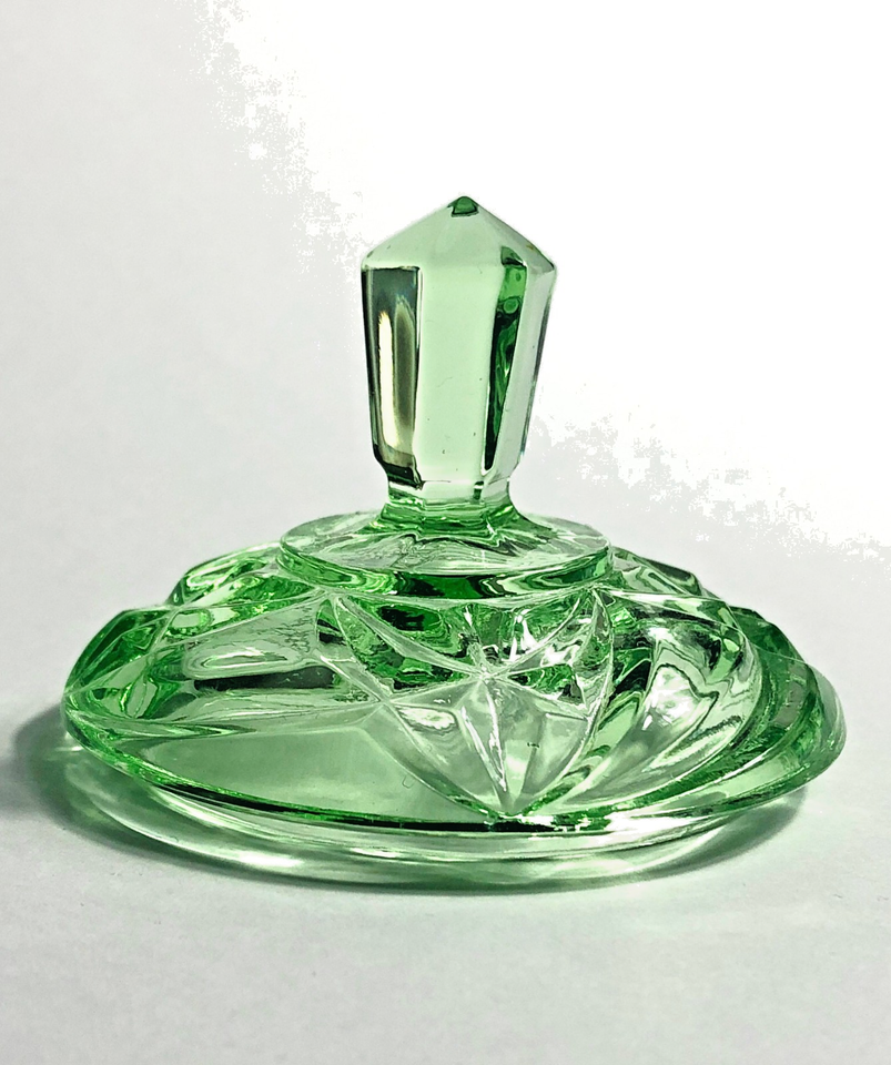 Early VINTAGE ART DECO GREEN LIBOCHOVICE URANIUM DEPRESSION GLASS ...