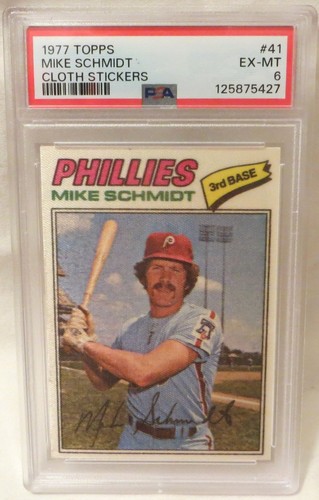 Mike Schmidt **PSA 6** 1977 Topps Cloth Stickers #41 | eBay
