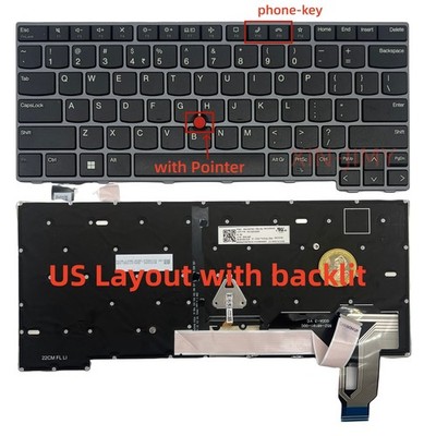 New Lenovo Thinkpad T14 Gen 3 L14 Gen 3 P14s G3 US Keyboard Backlit ...