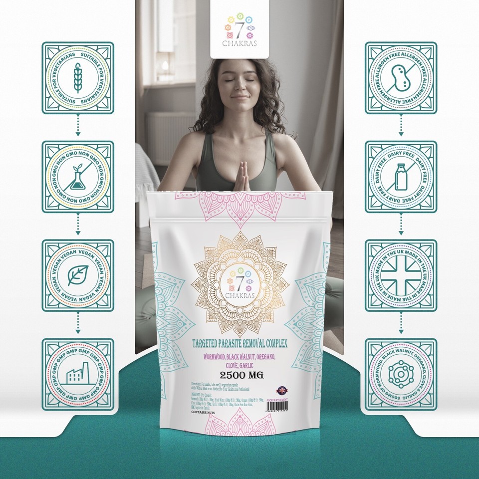 Parasite Removal, Natural Detox | Wormwood, Black Walnut, Clove, Garlic ...