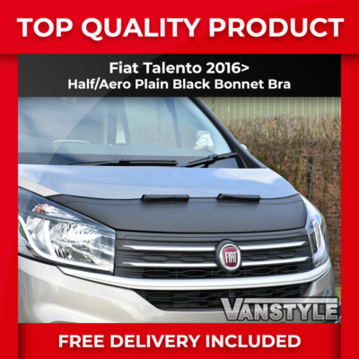 FOR FIAT TALENTO 16> HALF AERO BLACK BONNET BRA PROTECTOR COVER STONE ...