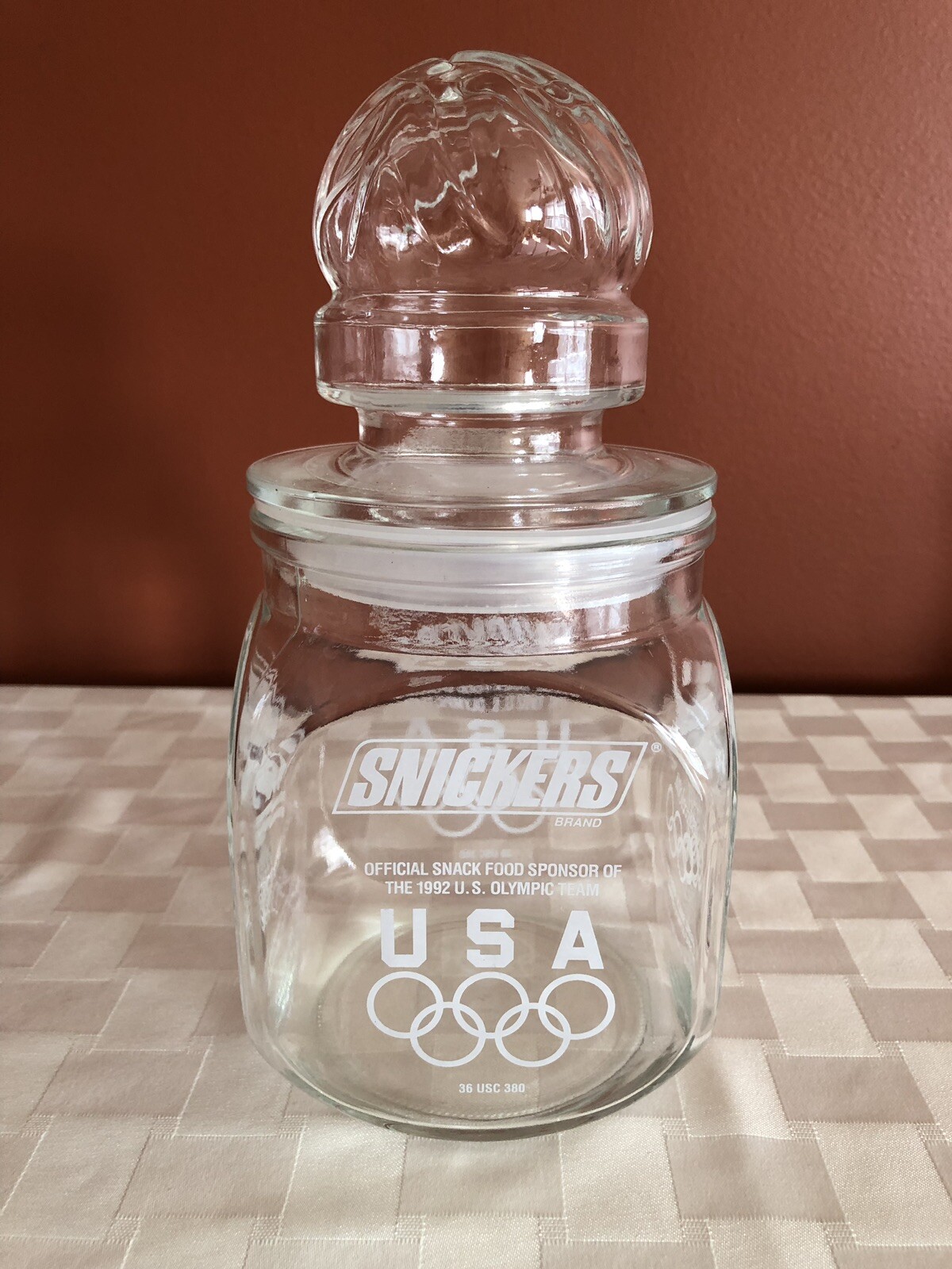 Vintage 1992 Olympics Snickers Jar Barcelona Albertville Food Sponsor ...