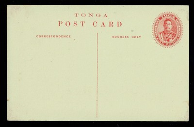 Postal Stationery ~Tonga One Penny 1d. Red Postcard ~Shipping at ...