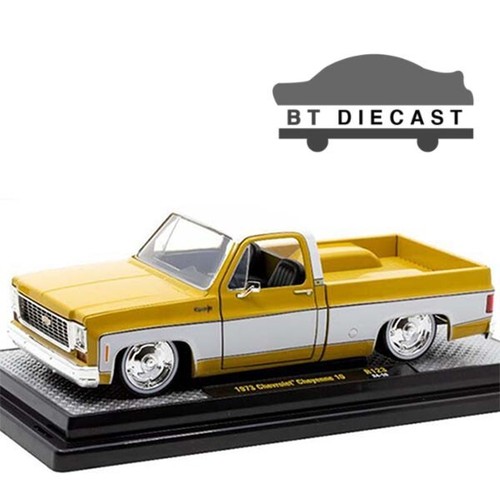 M2 MACHINES 1973 CHEVROLET CHEYENNE 10 SQUARE BODY TRUCK 1/24 YELLOW ...