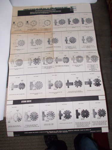 EVINRUDE BOAT OUTBOARD MOTOR STERN DRIVE TEST WHEEL IDENTIFICATION ...
