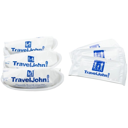 NEW TravelJohn Resealable Disposable Urinal Bags with Liqsorb Gel ...
